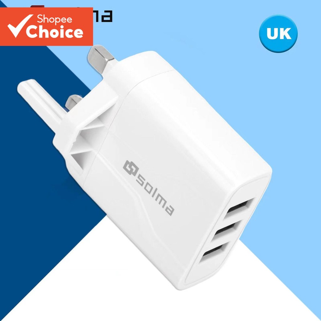 3-port for All Phone Travel Portable Mobile Plug Charger Power Adapter ...