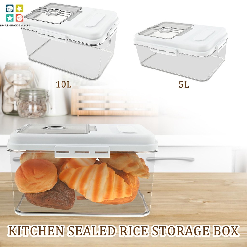 Bread Box Airtight Bread Storage Container Nonslip Time Recording Bread ...