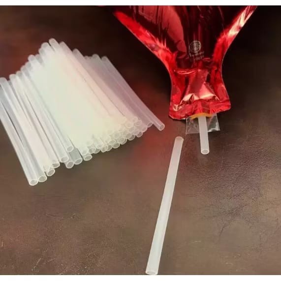 10pcs 8cm Balloon Straw Blowing Straw Balloon Small Straw For Foiled ...