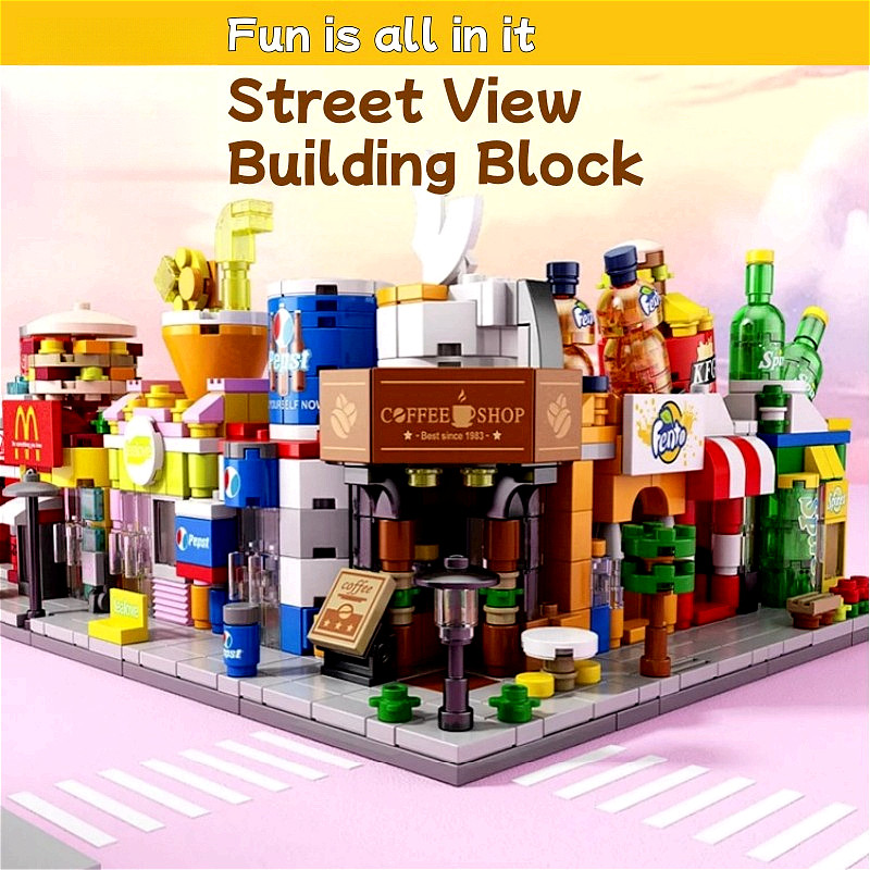 ⭐SG Local ⭐DIY City Street View 3D Model Building Blocks Set Assembly ...