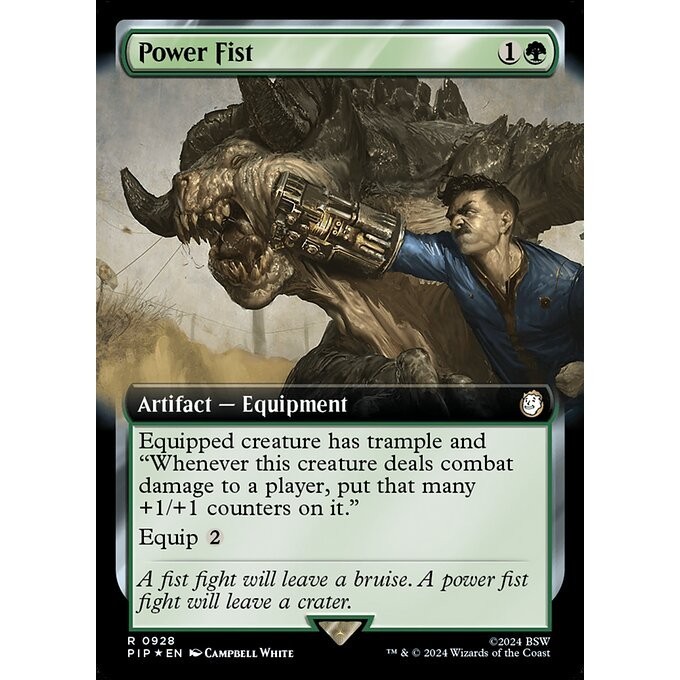 PIP_928 Power Fist *Surge FOIL EA Extended Art* MTG Magic: The ...