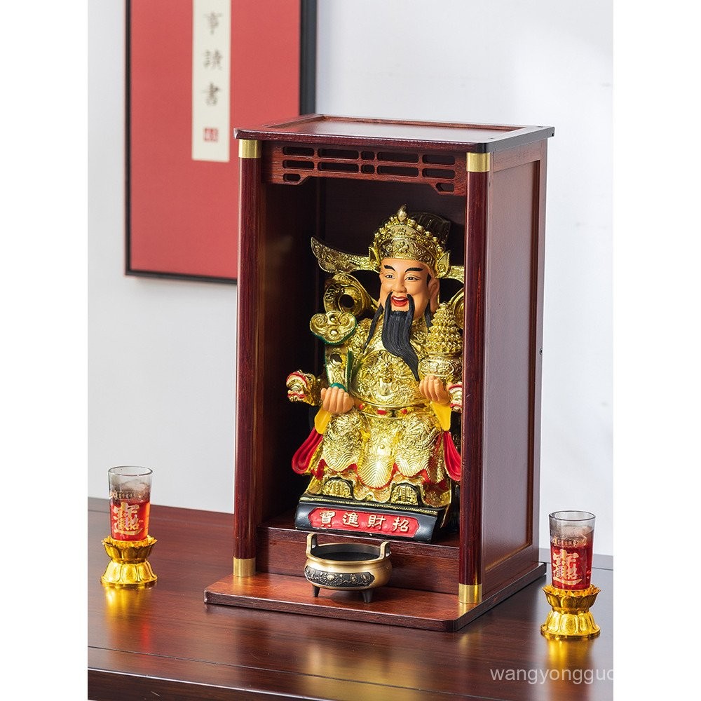 Household Deity Hanging Cabinet God of Wealth Buddha Altar Offering ...