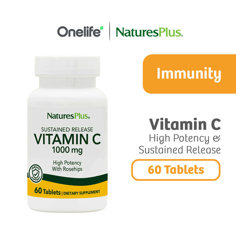 Natures Plus Vitamin C with Rose Hips Sustained Release 1000 mg 60 ...