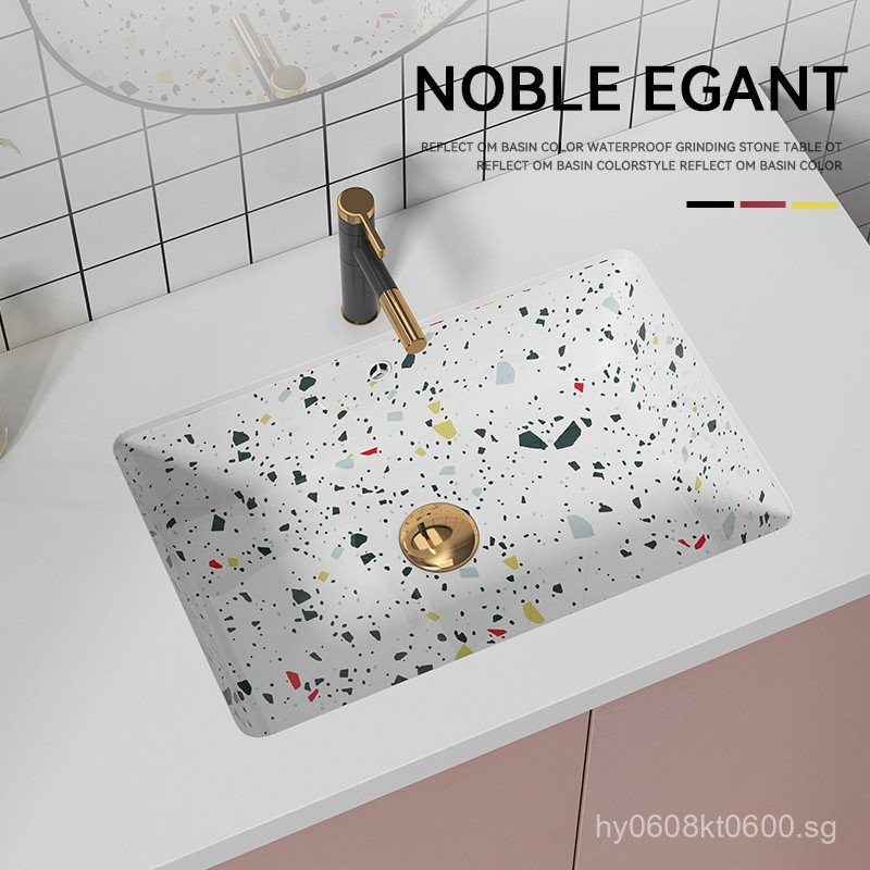 Bathroom Single Basin Ceramic Undermount Sink Home Embedded Wash Basin ...