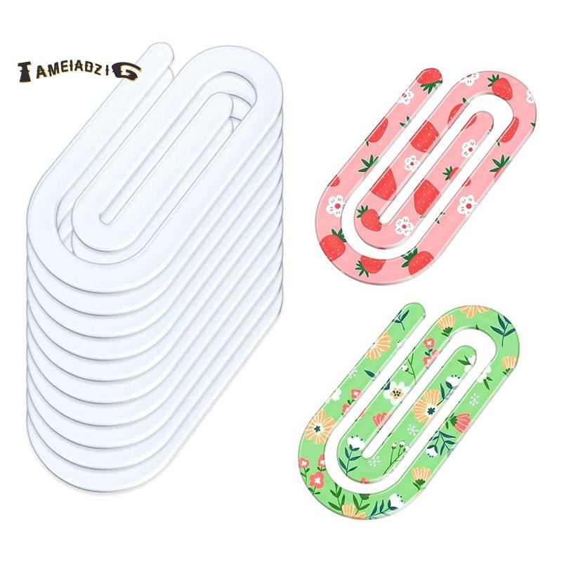 10 Pack Sublimation Blanks Acrylic Paper Clips, 4 Inch X 2 Inch Jumbo ...