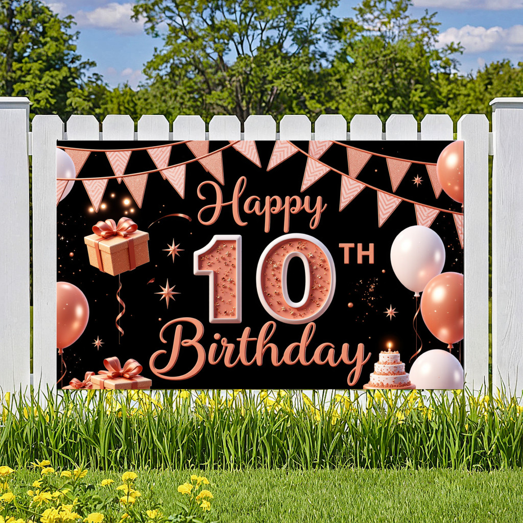 Balloon Decoration Party Backdrop Colorful Theme Event Banner Cake ...