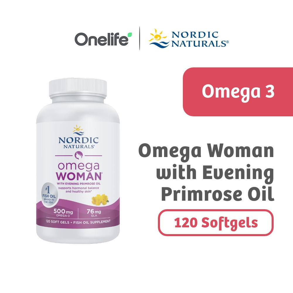 Nordic Naturals Omega Woman with Evening Primrose Oil 500mg Omega 3 ...