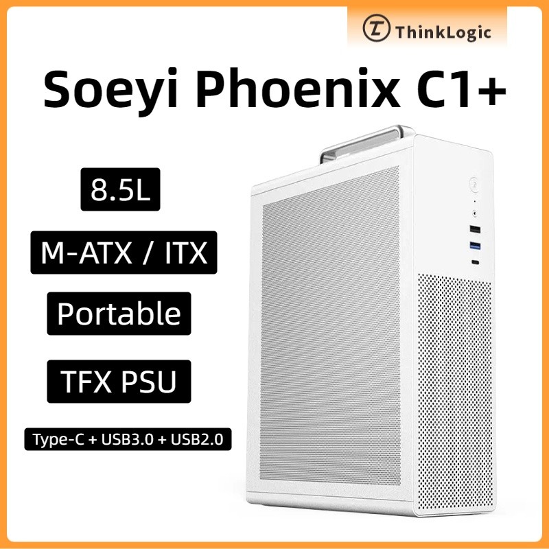 Soeyi Phoenix C1+Case Mini Computer Case MATX/ITX Desktop Case 8.5L ...