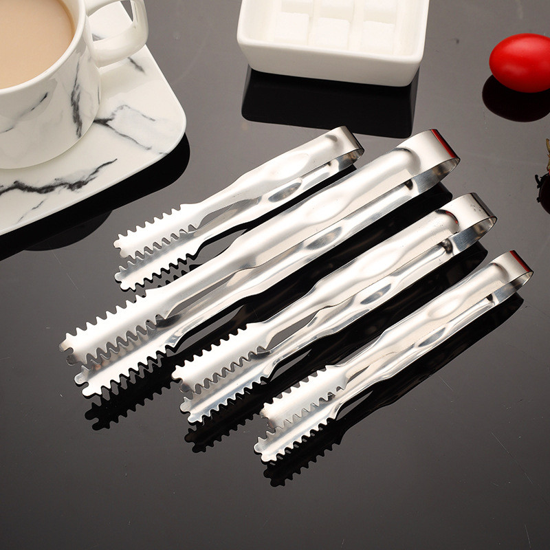 9 inch Simple Clipper Charcoal STAINLESS STEEL BIG ICE TONG Ice Cubes ...