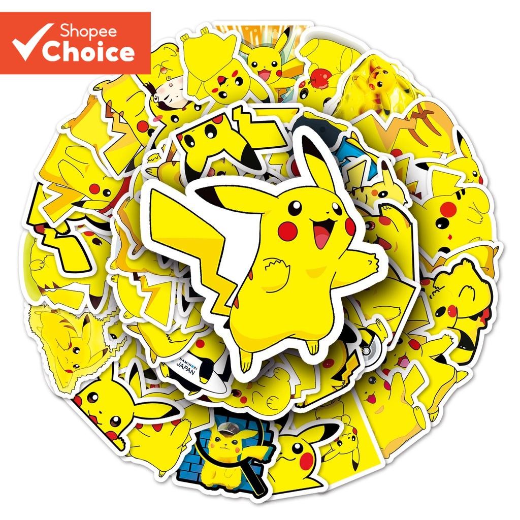 50 Piece Funny Pikachu Pokemon DIY Creative Motor Stickers Car Stickers ...