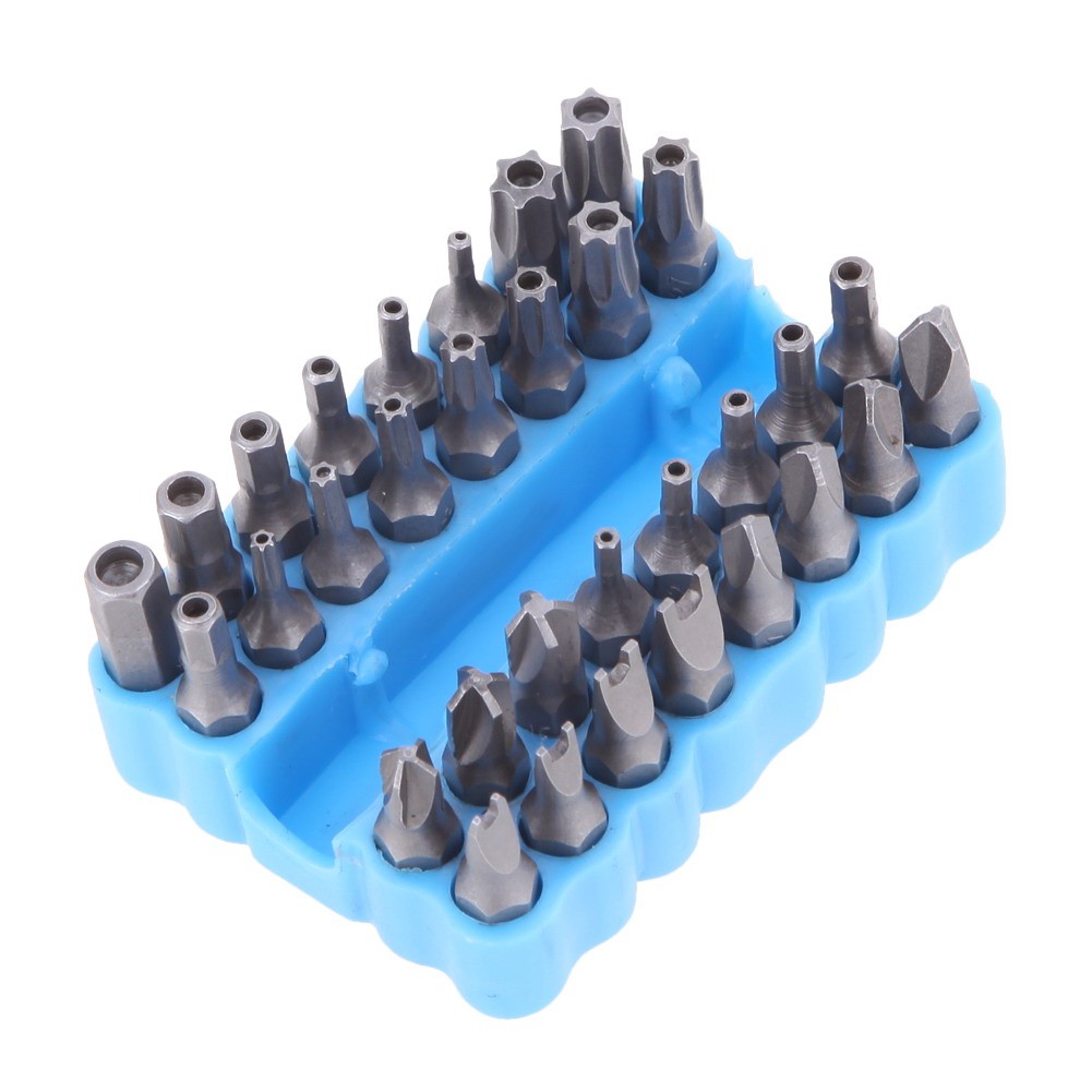Security Tamper Proof Bit Set 33pc Torq Torx Hex Star Spanner Tri Wing ...