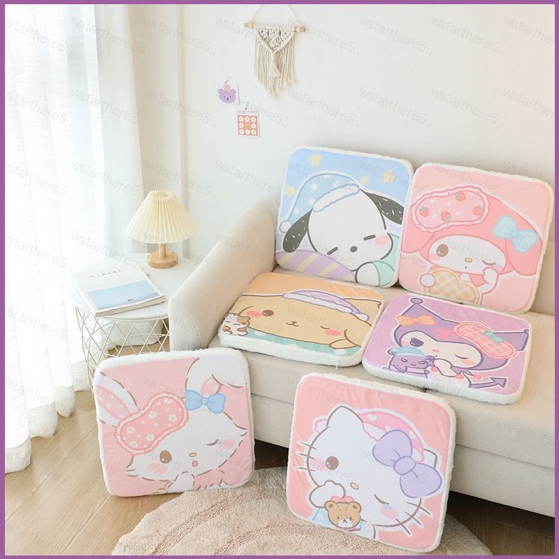 NS5 Sanrio Cute Sponge Cushion KT Kuromi Cinnamoroll Melody Purin Throw ...