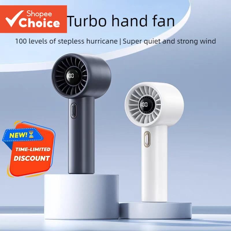 Upgraded Turbofan Handheld Neck Fan 100-Speed 5500mAh USB Type-C ...