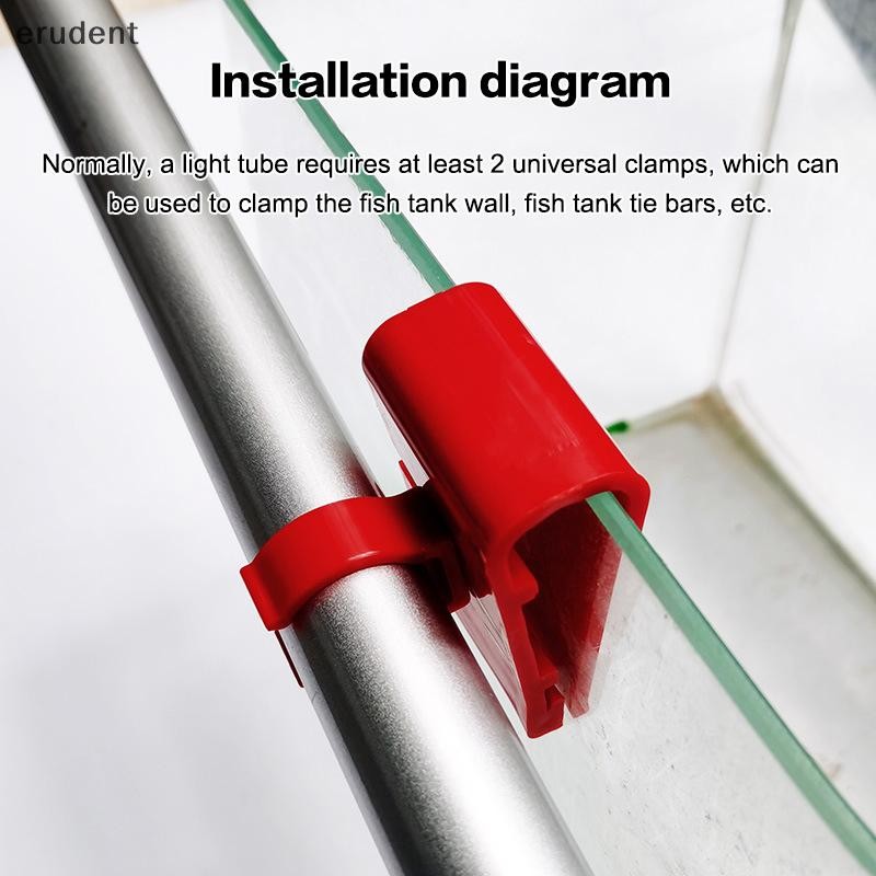 erudent Aquarium LED Light Holder Water Pipe Hose Mount Bracket Fixed ...