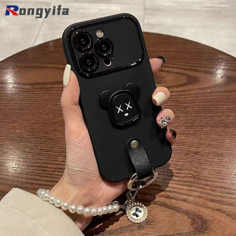 Cute Bear Holder Phone Case For OnePlus 13R 13 12 12R 11 11R 10T 10R ...