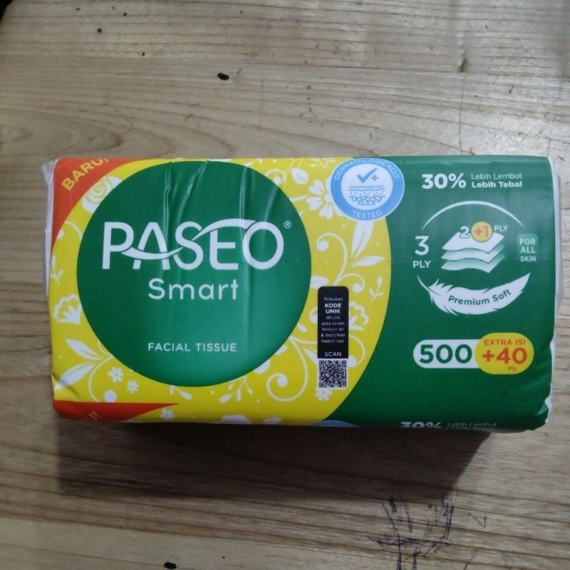 Paseo Smart Facial Tissue 540 Sheets 3 Ply Facial Tissue 250 Sheets ...