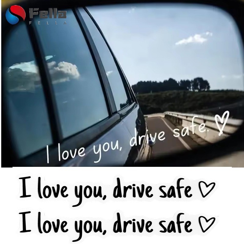 Drive Safe Message Car Mirror Decal - Heartfelt PVC Sticker for Loved ...