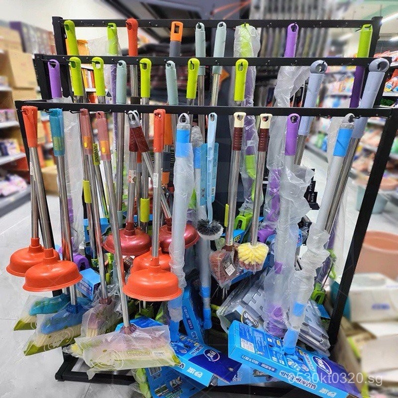 Mop&Display Stand Rack J Broom Display Stand Hanging Rack Display ...