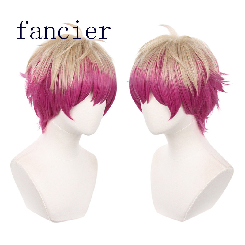 Blue Lock Cosplay Wig Short Rose Top Gold Anime Wig 30cm Halloween ...