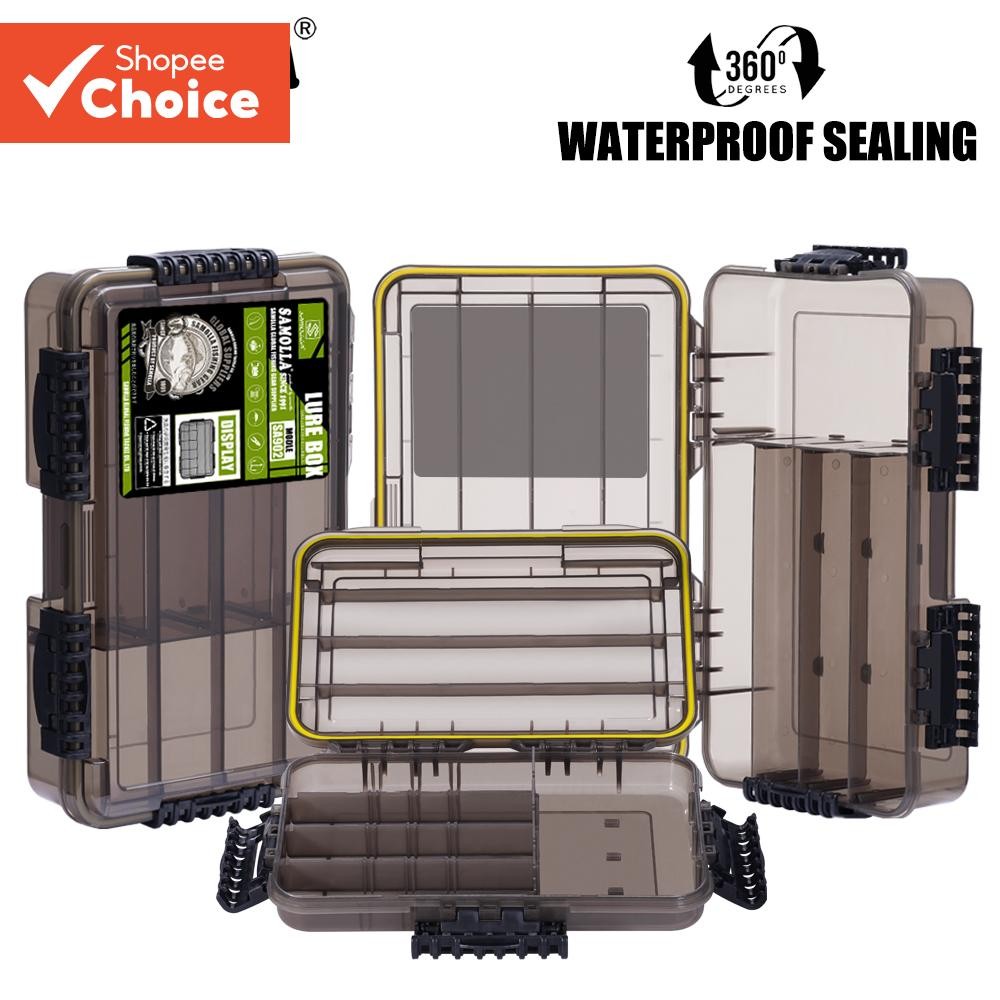 SAMOLLA New large Waterproof Fishing Tackle Box, Fish Hook Fishing Lure ...