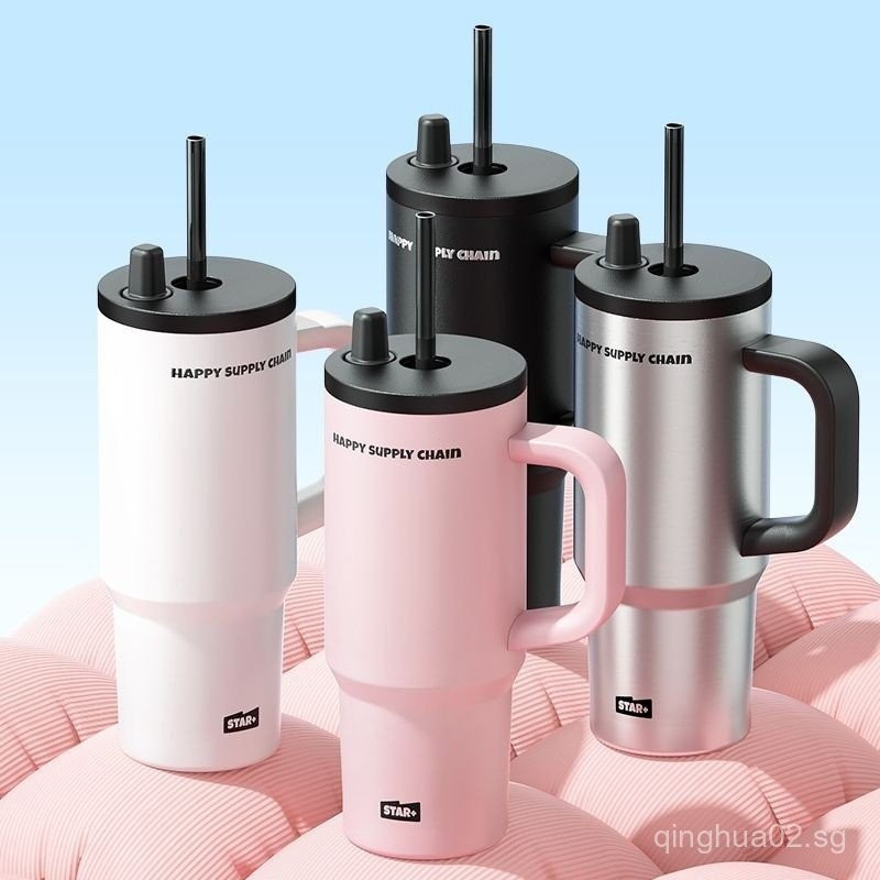 [LUCKY]STAR+ Ceramic Coating Liner Thermos Cup Large Capacity with Handle 316 Stainless Steel ...