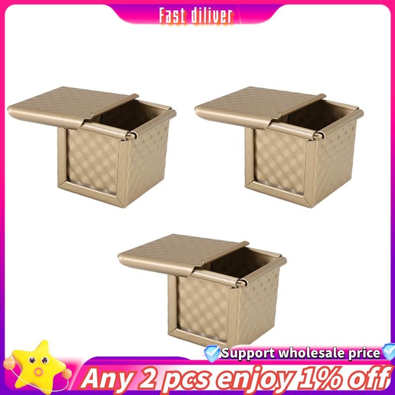 JR-Square Loaf Pan with Lid Toast Mold Bread Pan Pullman Loaf Pan with ...