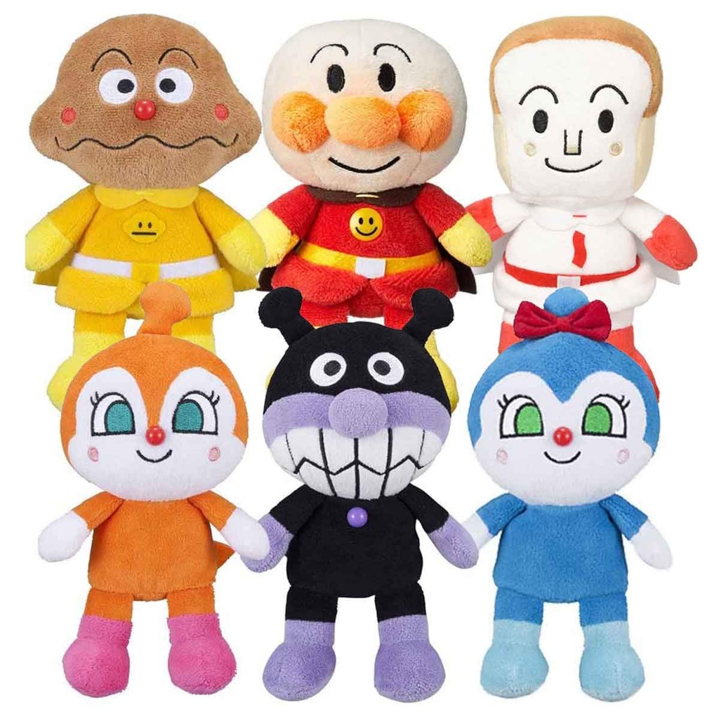 SEGA TOYS Anpanman Puri Chii Beans S Plus 6-Piece Plush Toy Set ...