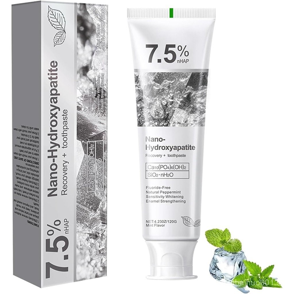 7.5% Hydroxyapatite Toothpaste for Advanced Enamel Protection,Fluoride ...