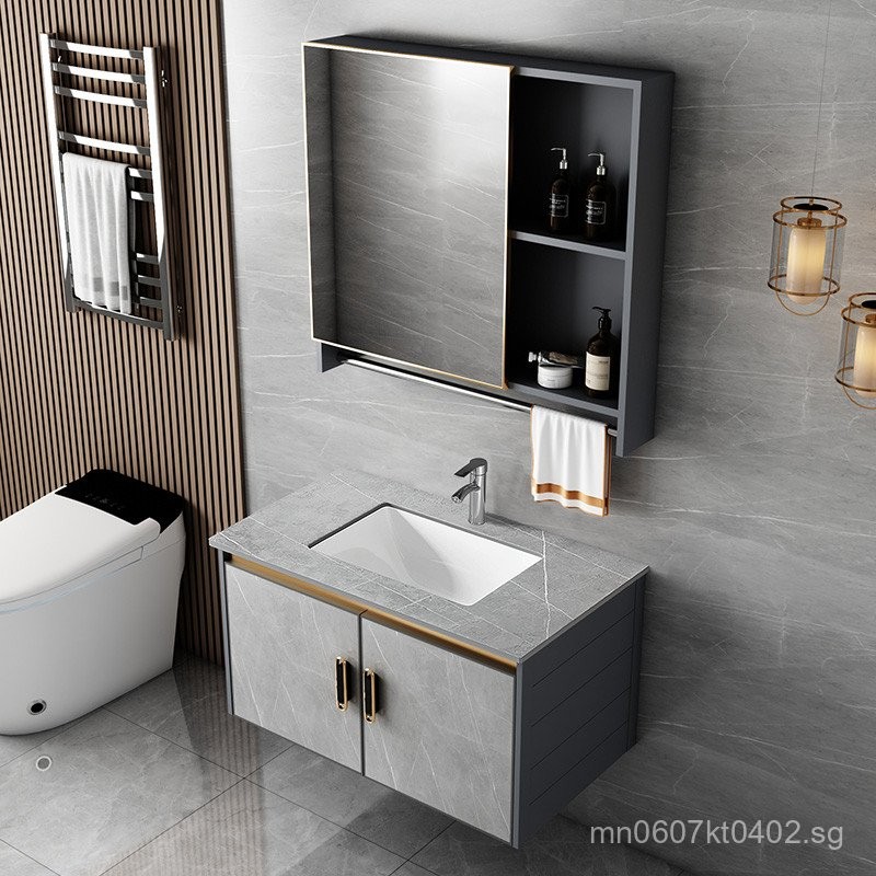 Wash Basin Rock Slab Combination Space Aluminum Integrated Small ...