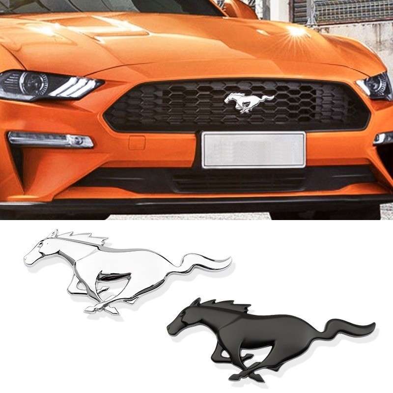 Car 3D Metal Badge Stickers for Ford Mustang Car Decoration Metal Logo ...