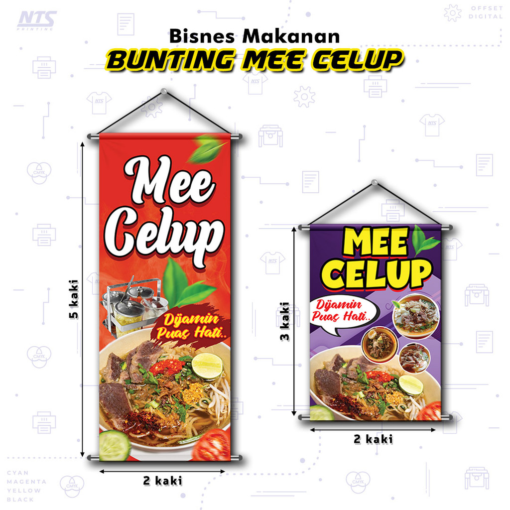 DESIGN BUNTING MEE DIP - FOOD / TENT / NIGHT MARKET / BAZAAR RAMADAN ...