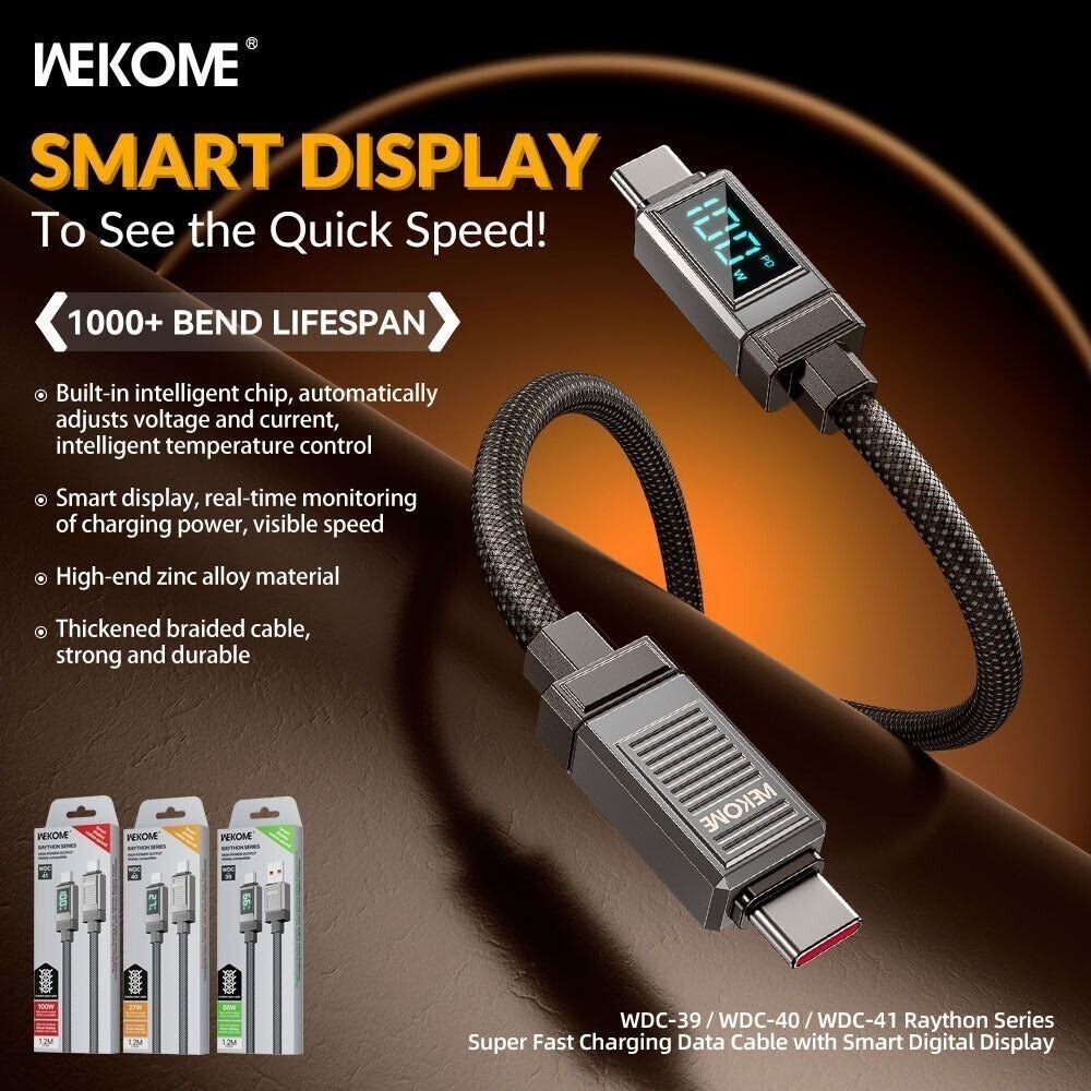 WEKOME WDC-39 Fast Charge USB to Type-C 66W (Black) | Shopee Singapore