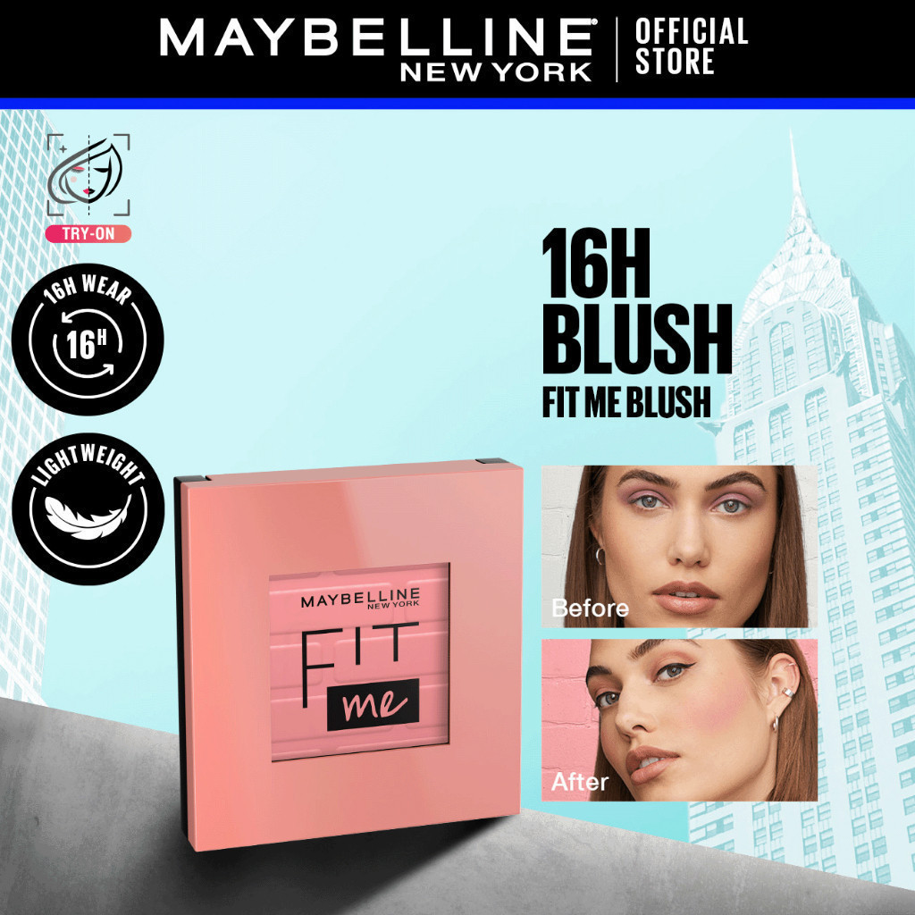 Maybelline Fit Me Blush – 16H Longwear, Natural-Looking Color with a ...