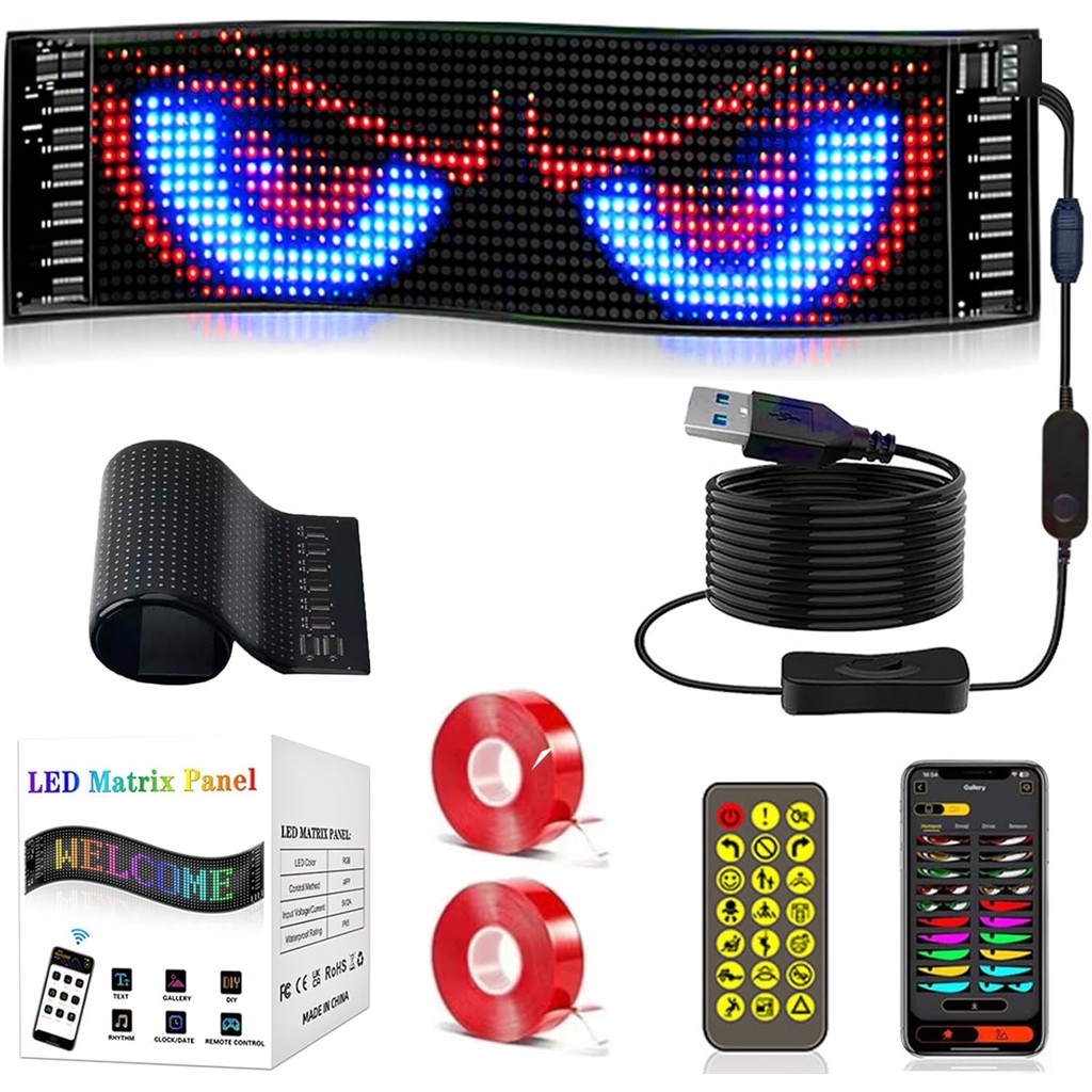 Lightride Devil Eyes, Animated Eyes for Car Windshield Light ...