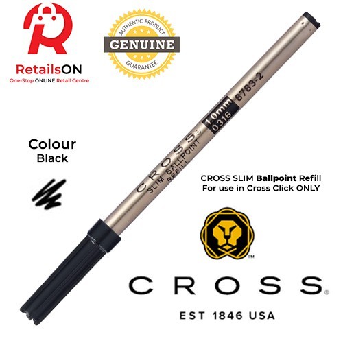 CROSS Refill Slim Ballpoint - Black | Ballpoint Pen Refill for Cross ...
