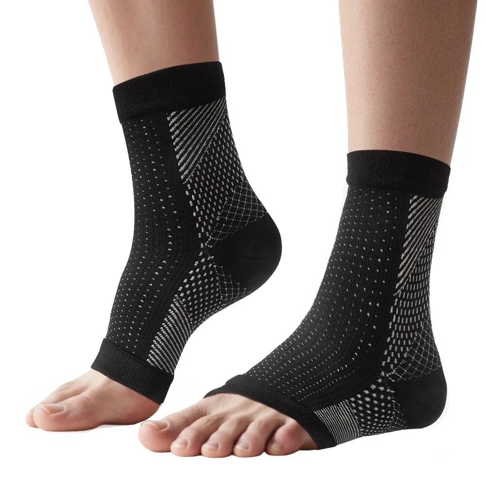 1Pair Neuropathy Socks for Women and Men,Toeless Compression Socks ...