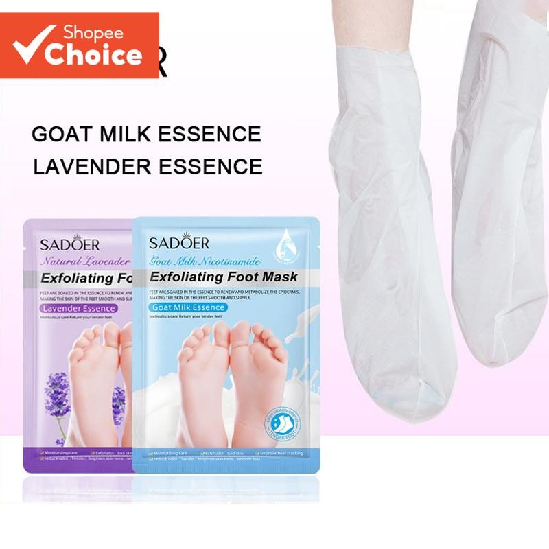 Goat Milk Foot Mask for Hydration and Moisturization, Lavender and ...