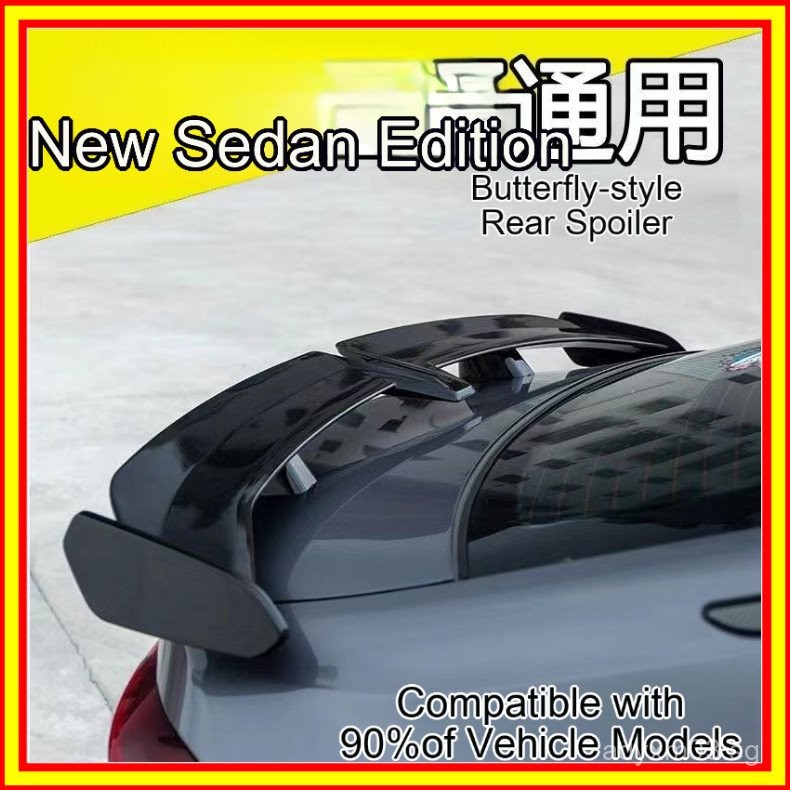 Universal Car Spoiler Modification for Sedan, No-Drill Seagull Spoiler ...