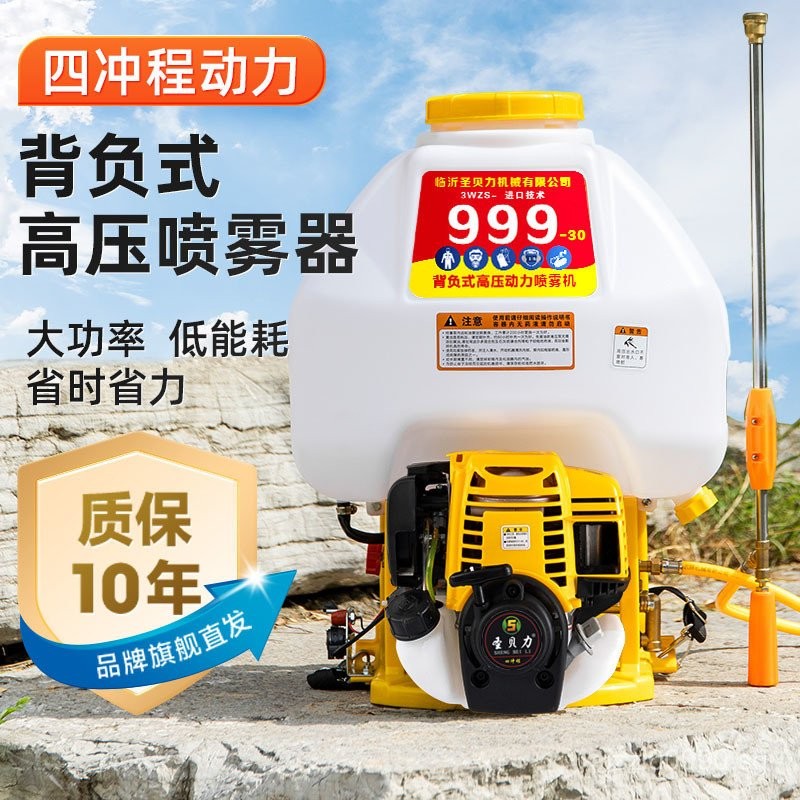 Backpack Gasoline Sprayer Agricultural High-Pressure Four-Stroke Fruit ...