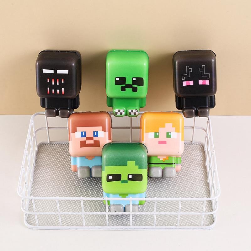 CLOVER MINECRAFT CHARACTER SQUISHY TOY children's toy character squeeze ...