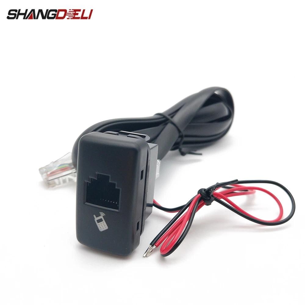 Car Radio Microphone Adapter Socket Hand Microphone Switch Hole Socket ...