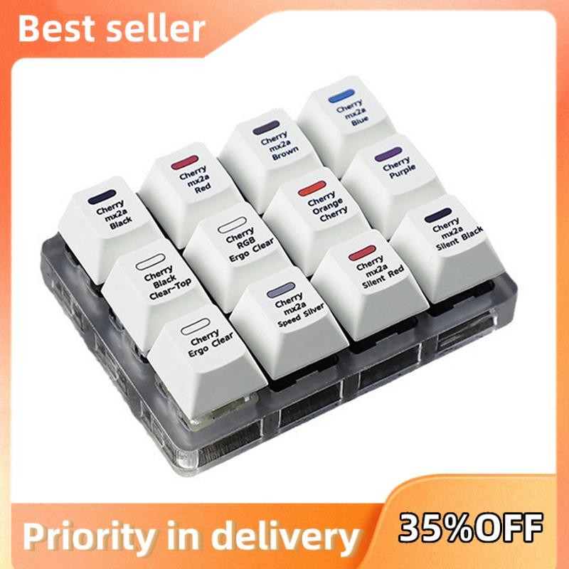 Cherry MX2A Key Switch Tester 12-Key Mechanical Keyboard Sampler Switch ...