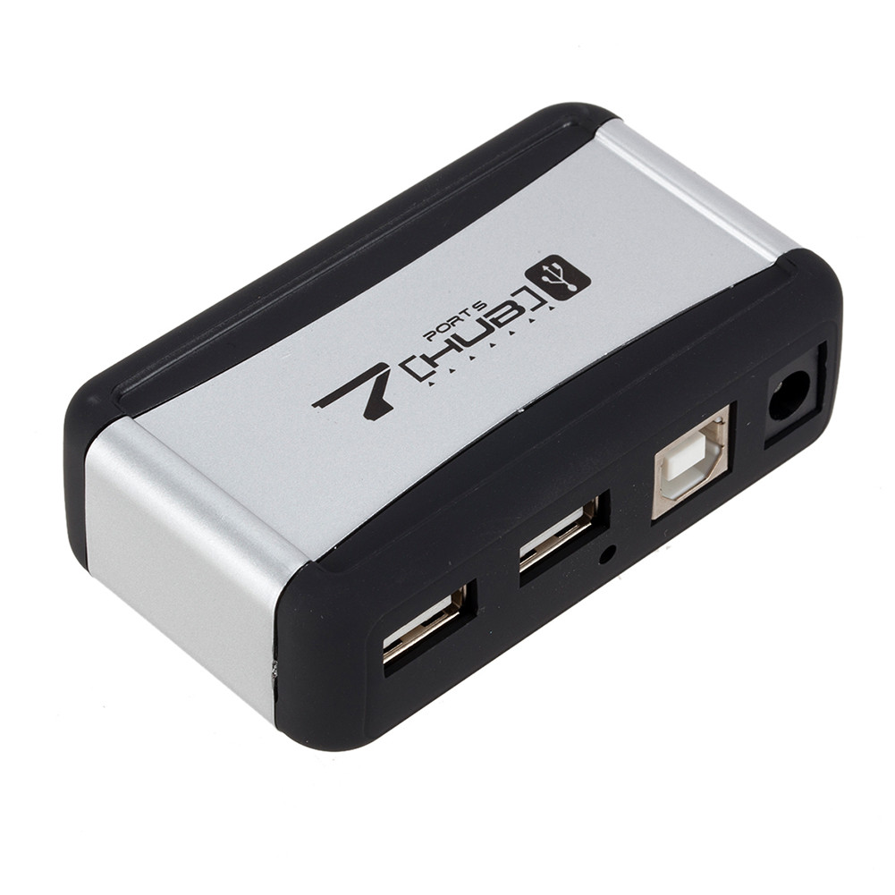 Vertical USB Hub Multi 7 Ports USB 2.0 Splitter with Power Adapter for ...