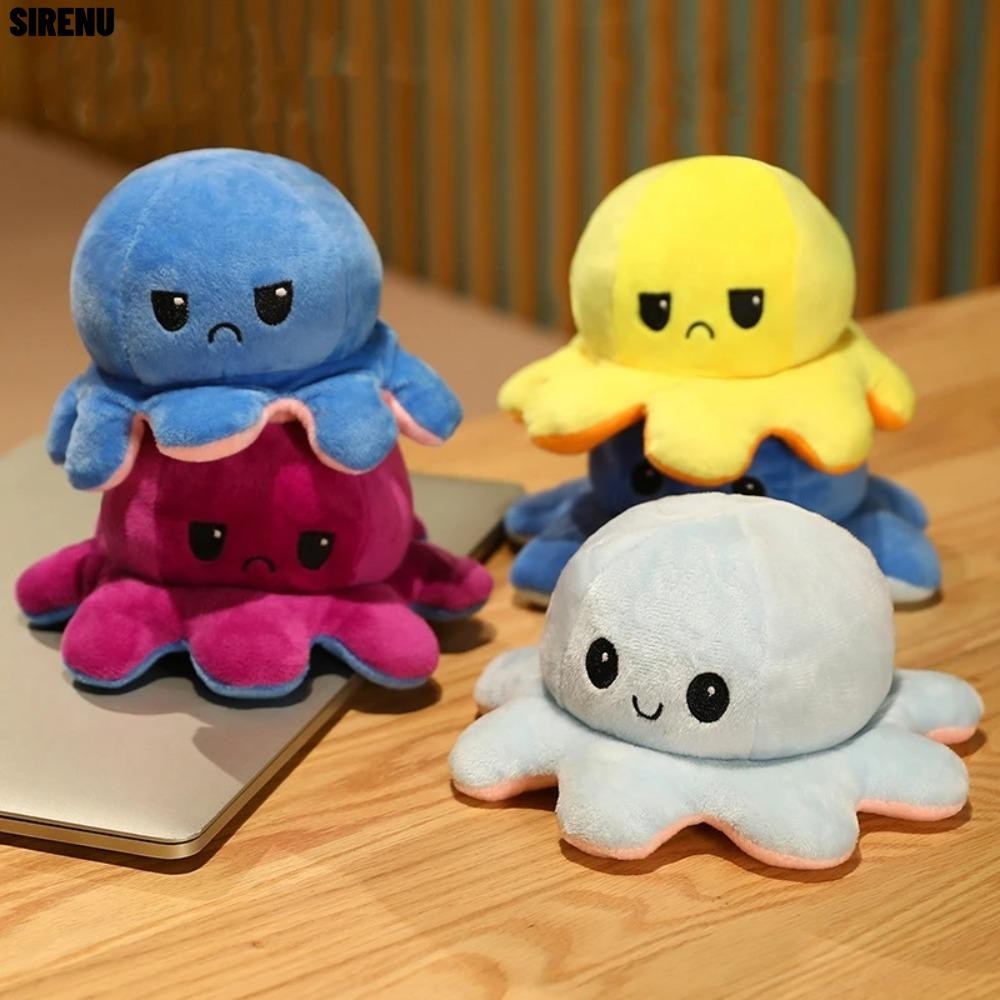 SIRENU Flip Octopus Toy, 20/40cm Pillow Plush Toy, Cute Double Face ...