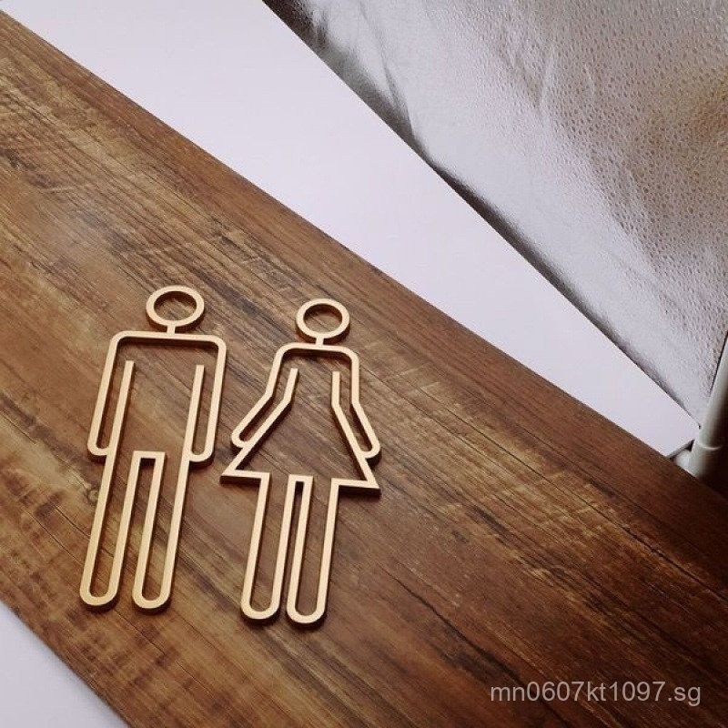 Toilet WC Signage Bathroom Indicator Creative Sign Door Plate Restroom ...
