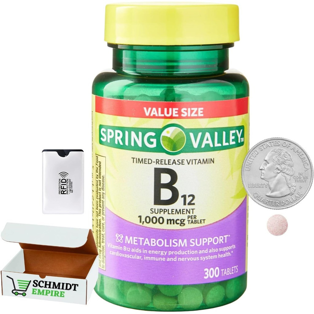 Spring Valley Vitamin B12 Timed-Release Tablets Dietary Supplement ...