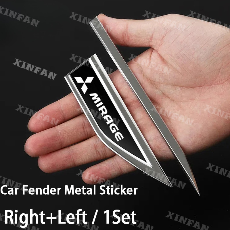 Mitsubishi Mirage Car Stainless Steel Car Door Fender 3D Metal Side ...