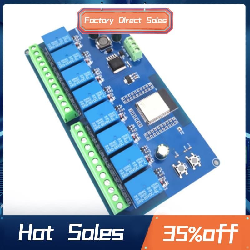 DC 5-30V Power Supply ESP32 WIFI Bluetooth Moduel BLE Eight-Way Relay ESP32-WROOM Secondary ...