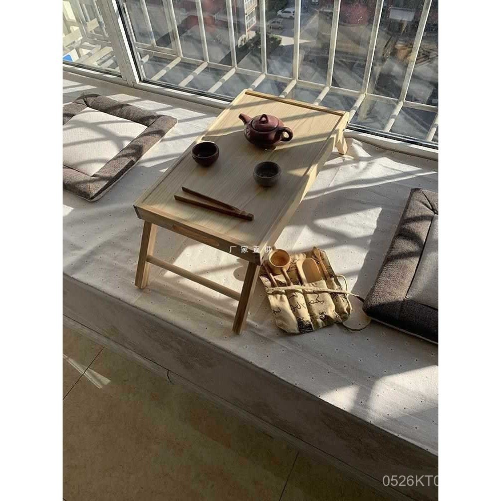 Window Sill Coffee Table Square Table for Tea Folding Retro Tatami ...