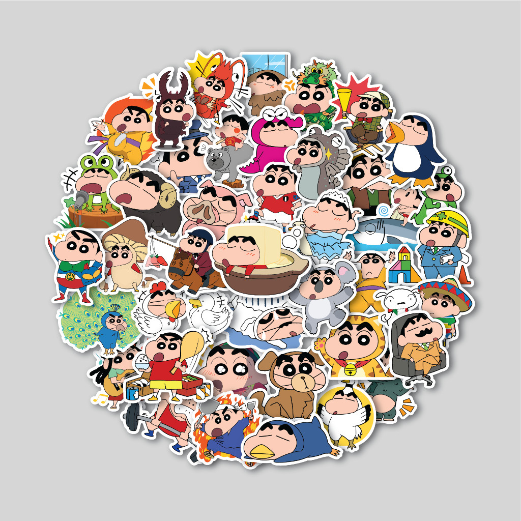 STICKER PACK CRAYON SHINCHAN COSPLAY | TUMBLER STICKER | LAPTOP ...